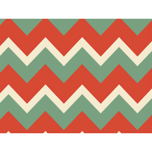 Bless International Chevron Shower Curtain Pattern Bathroom Decor Green